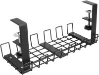 China Effortless Under Desk Cable Organization with No-Drill Cable Basket and Desk Clamp for sale