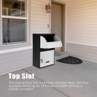 China Stainless Steel Outdoor Porch Curbside Delivery Box with Lock Lockable Metal Mail Box for sale