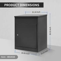 China Galvanized Steel Parcel Mailbox for Outside Extra Large Package Delivery Post Mount for sale