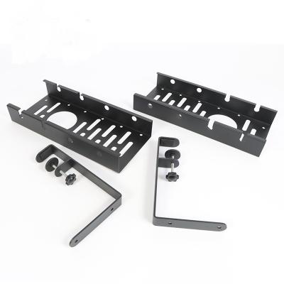 China No Drill Steel Desk Cable Tray Retractable Wire Management Rack Metal Wire Cable Holder for sale