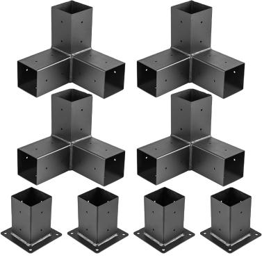 China Modular Sizing Pergola Bracket Kits Steel Brackets for Wood Posts and Sample Offered for sale
