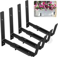 China Steel Bracket Window Box Planter with Black Powder Coating and Butterfly Holder Box for sale