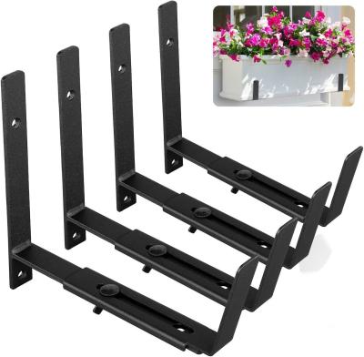 China Steel Bracket Window Box Planter with Black Powder Coating and Butterfly Holder Box for sale