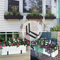 China Steel Bracket Window Box Planter with Black Powder Coating and Butterfly Holder Box for sale