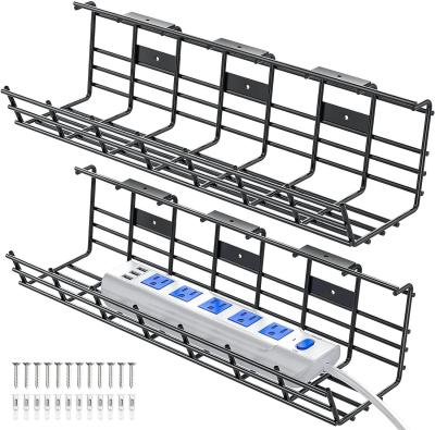 China No. of Tiers Single Under Desk Cable Management Tray for Streamlined Wire Control for sale