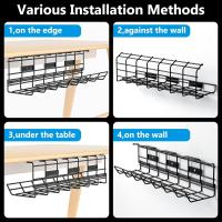 China Under Desk Shelf Table Wire Management for Desk Cable Management Tray Carbon Steel for sale