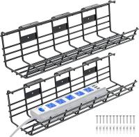 China Power Coated Metal Under Desk Cable Management Tray for Living Room Wire Organization for sale