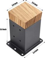 China DIY Pergola Mounting Bracket Kit Support Deck Base Plate for Carbon Steel Pergolas for sale
