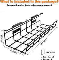 China Super Sturdy Heavy Duty Under Table Cable Management Hook Type Metal Wire Cable Duct for sale