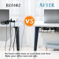 China Super Sturdy Heavy Duty Under Table Cable Management Hook Type Metal Wire Cable Duct for sale