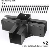China 6x6 inches Lumber Pergola/Gazebo Hardware for Carbon Steel Q235 Black Powder Coating for sale