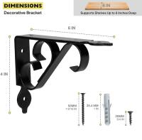 China 5mm Thickness Powder Coated Decorative Furniture Shelves Bracket for Items on Amazon for sale