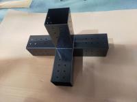 China Carbon Steel Pergola Brackets for 4x4 Inch Wood Beams 3-Way Right Angle Corner Bracket for sale