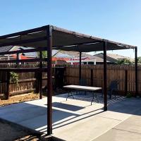 China Carbon Steel Pergola Brackets for 4x4 Inch Wood Beams 3-Way Right Angle Corner Bracket for sale