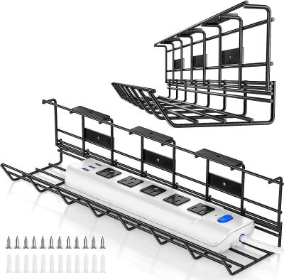 China Under Desk Cable Management Tray with Cable Trunking Holder in Black/White/Grey/Silver for sale