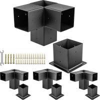 China 4x4 Q235B Steel Pergola Corner Bracket for Corrosion and Rust Resistant Extension for sale