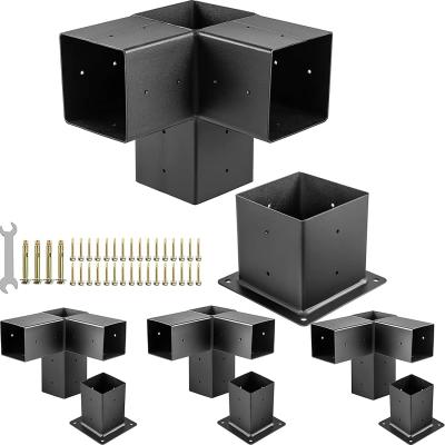 China 4x4 Q235B Steel Pergola Corner Bracket for Corrosion and Rust Resistant Extension for sale