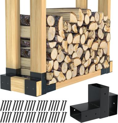 China Adjustable Heavy Duty Firewood Rack Bracket for 2x3 Timber Single-side Structure for sale