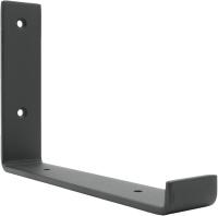 China Black Heavy Duty Steel Adjustable Angle Metal Wall Mount Floating Shelf Bracket 6''*7.25''*1.5 for sale
