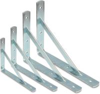 China Black Heavy Duty Steel Adjustable Angle Metal Wall Mount Floating Shelf Bracket 6''*7.25''*1.5 for sale