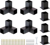 China Modular Sheet Metal Fabrication Pergola Steel Bracket Kits with Elevated Wood Stand for sale