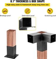 China Modular Sheet Metal Fabrication Pergola Steel Bracket Kits with Elevated Wood Stand for sale