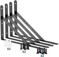 China Space-saving Silver Triangle Drop Down Shelf Brackets for 4-6mm Thickness Wall Mount for sale