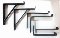 China Space-saving Silver Triangle Drop Down Shelf Brackets for 4-6mm Thickness Wall Mount for sale