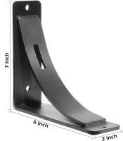 China Powder Coated Heavy Duty Steel Shelf Brackets 450LBS Load Capacity Metal Triangle Bracket for sale