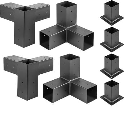 China Professional Steel Q235B Construction Pergola Post Base Metal Brackets for Gazebo Kit for sale