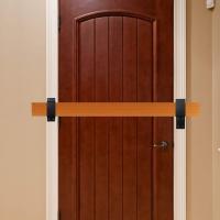 China Door Reinforcement Brackets Heavy Duty Door Barricade 4mm/6mm Thickness Hardware Included for sale