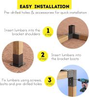 China Professional Steel Q235B Construction Pergola Post Base Metal Brackets for Gazebo Kit for sale