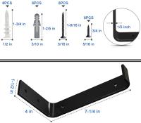 China Powder Coated Triangle Bracket Decorative Shelf Support for Wall Mounted Shelves for sale