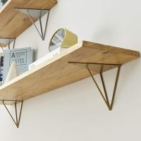 China Triangle Wall Mounted Shelf Support for Carbon Steel Hairpin Shelf Bracket in White for sale