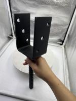 China Powder Coated Pergola Post Base and Wall Mount Bracket for Nature Pressure Treated Wood for sale