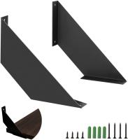China Triangle Bracket Metal Shelf Supports for Rustic Shelves Heavy Duty Black Brackets for sale