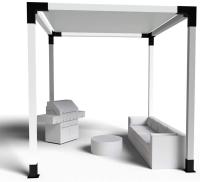 China Nature Pressure Treated Wood Pergola Metal Hardware Bracket with Powder Coating for sale