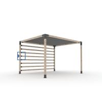 China Nature Pressure Treated Wood Pergola Metal Hardware Bracket with Powder Coating for sale