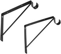 China ISO9001 Rohs CE Approved Heavy Duty Black Closet Shelf Rod Bracket for Organization for sale