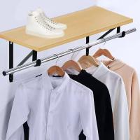 China ISO9001 Rohs CE Approved Heavy Duty Black Closet Shelf Rod Bracket for Organization for sale