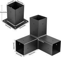 China OEM Heavy Duty Steel Sheet Metal Corner Bracket for Pergola / Wooden Structures for sale