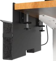 China ISO9001 Rohs CE Iron Side-Mount Laptop Desk Stand Metal Laptop Desk with Side Storage for sale