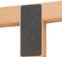 China Silver Straight Bracket for Wood Furniture Corner Braces Joint Furniture Shelf Bracket for sale