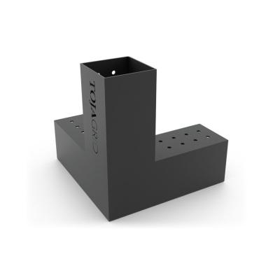 China Supporting 90 Degree Corner Carbon Steel Pergola Bracket for Bolt-down Installations for sale