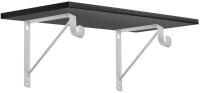 China 15*9inch Wall Mounted Shelf Brackets Clothes Hanger Pole Closet Rod Support Bracket for sale