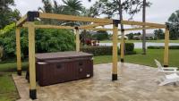 China Outdoor Pergola Mount Bracket Made of Carbon Steel Q235 with Powder Coating for sale