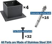 China Black Powder Coated Pergola Bracket Connector and Kit for NATURE Pressure Treated Wood for sale