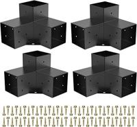 China Black Powder Coated Pergola Bracket Connector and Kit for NATURE Pressure Treated Wood for sale