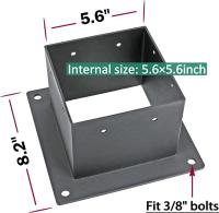 China Black Powder Coated Pergola Bracket Connector and Kit for NATURE Pressure Treated Wood for sale