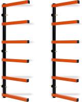 China Powder Coated 6-Tier Lumber Storage Rack for Space Saving and Organized Wood Storage for sale